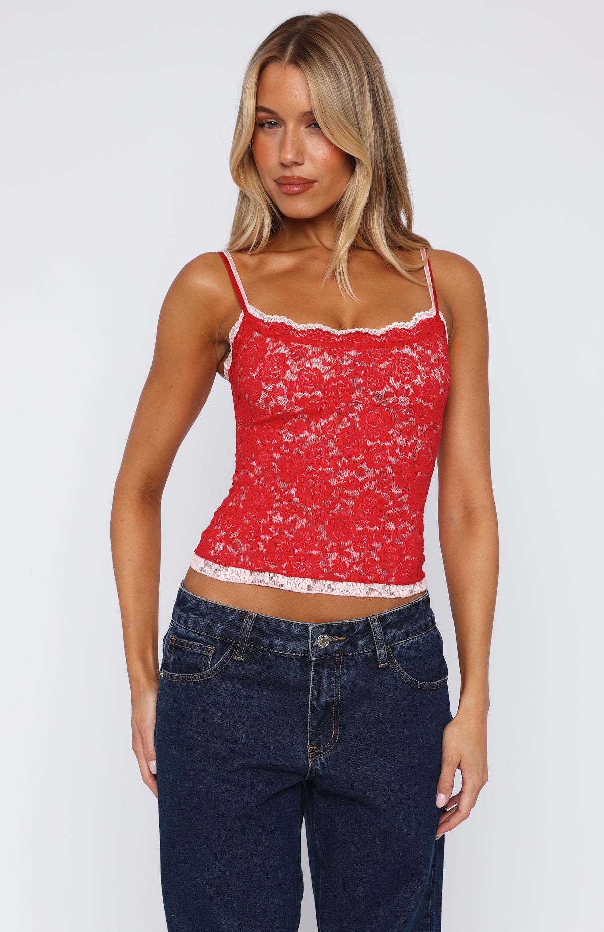 Lots Of Lust Lace Cami Red | White Fox Boutique