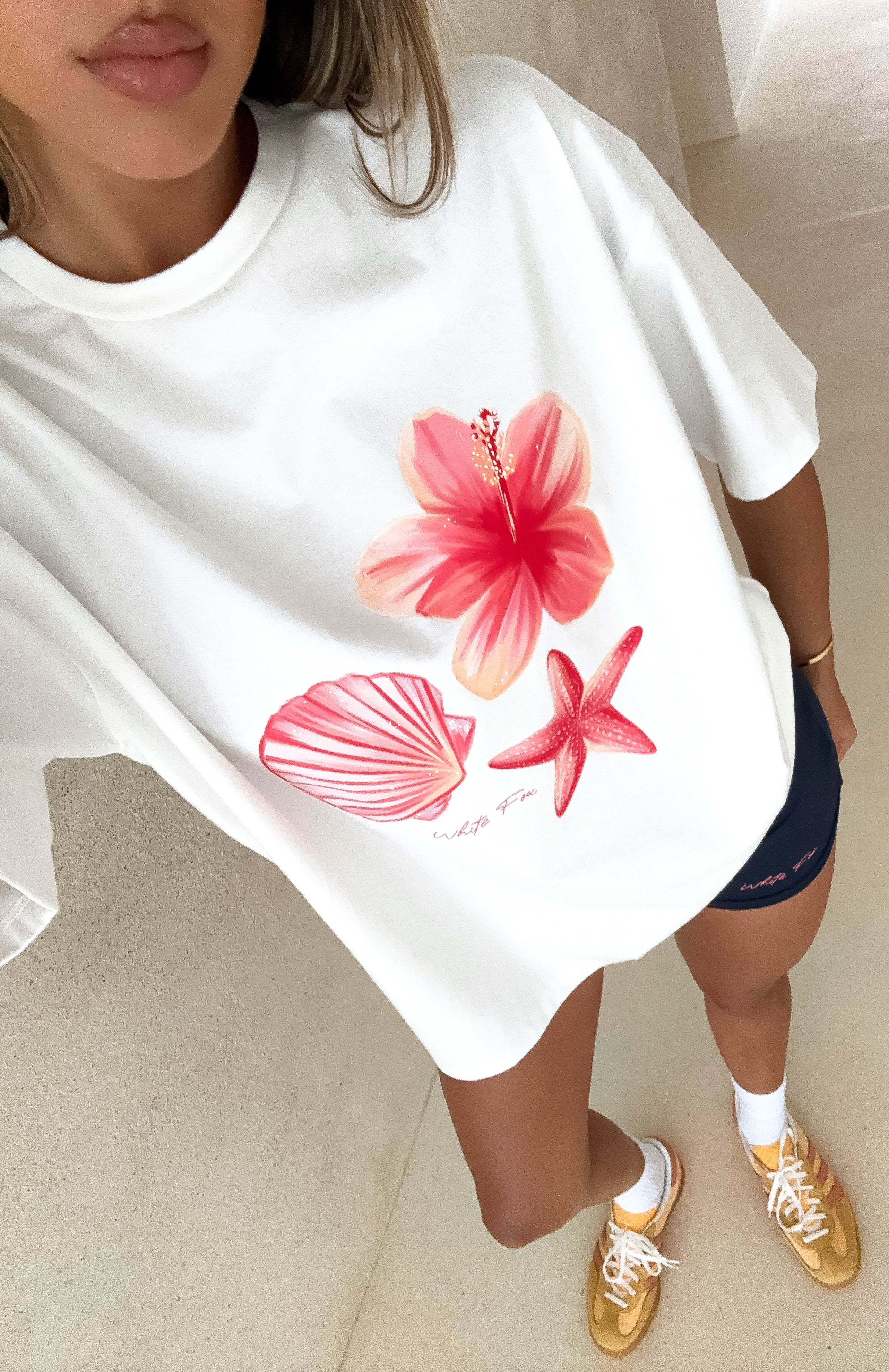 Treasured Memories Oversized Tee White | White Fox Boutique