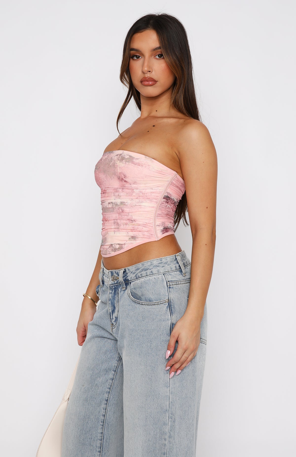 Give Me Notice Strapless Top Primrose Pink | White Fox Boutique