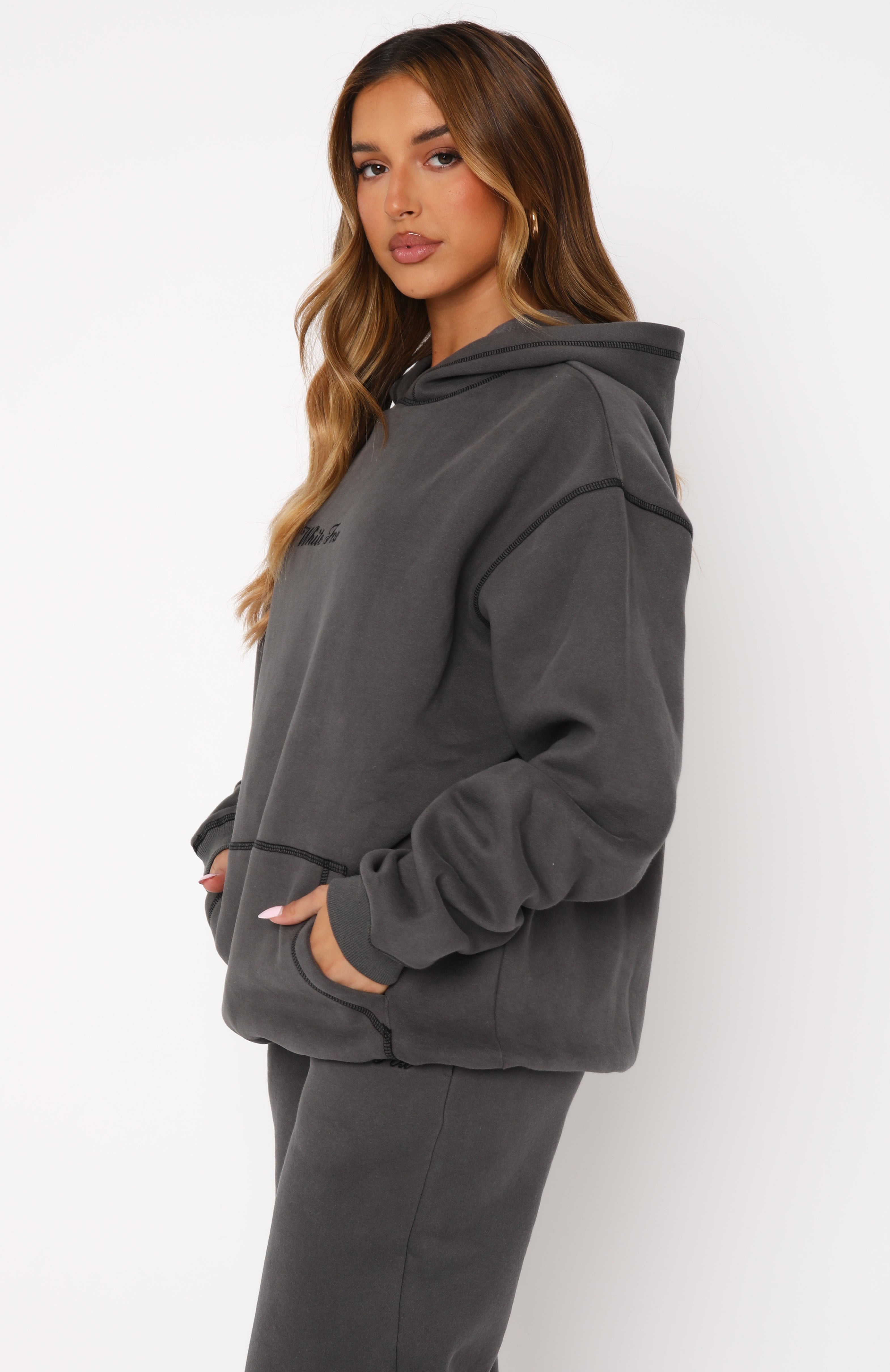 Instant Attraction Oversized Hoodie Charcoal | White Fox Boutique