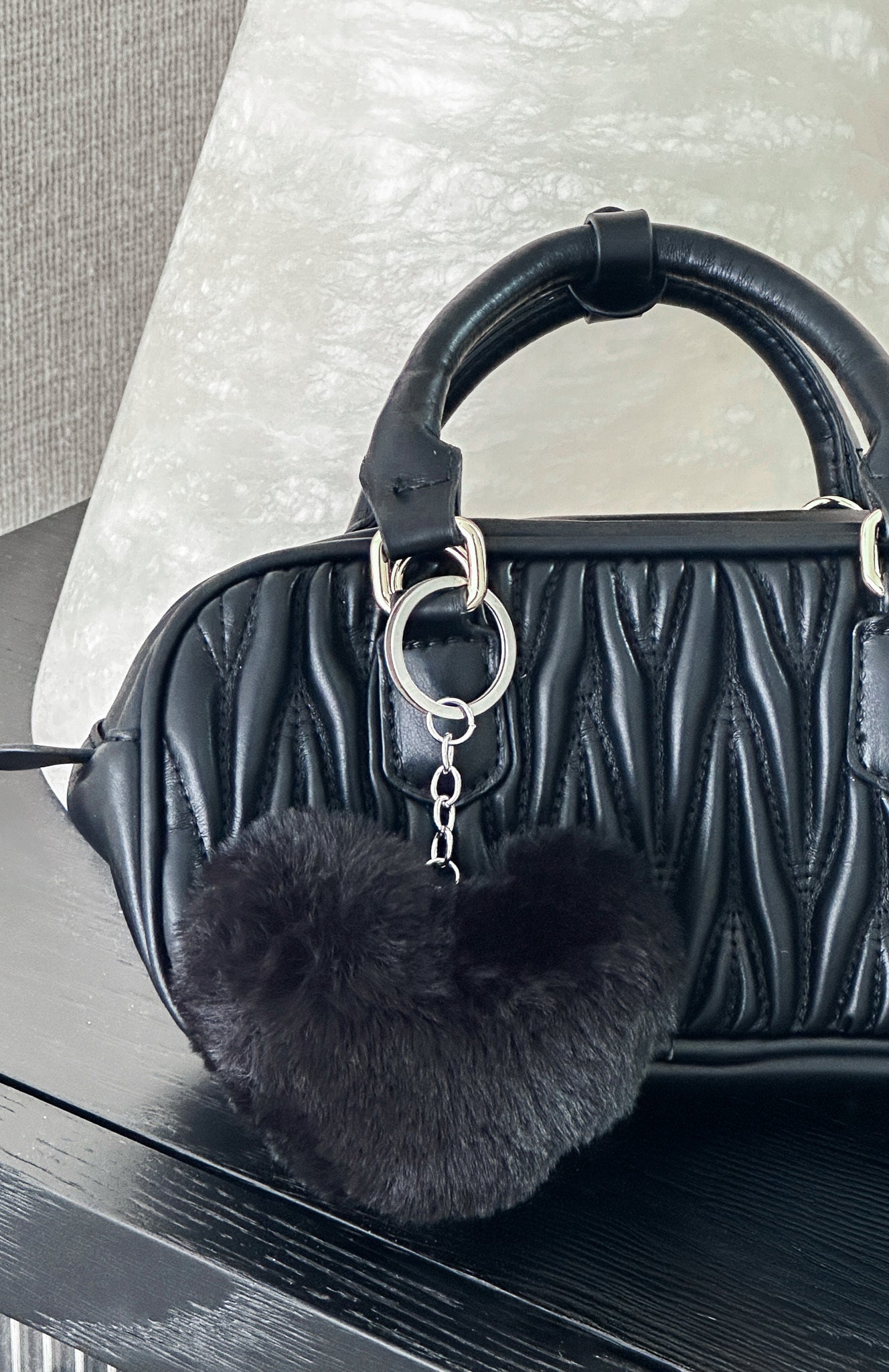 Jaxon Key Ring Black | White Fox Boutique