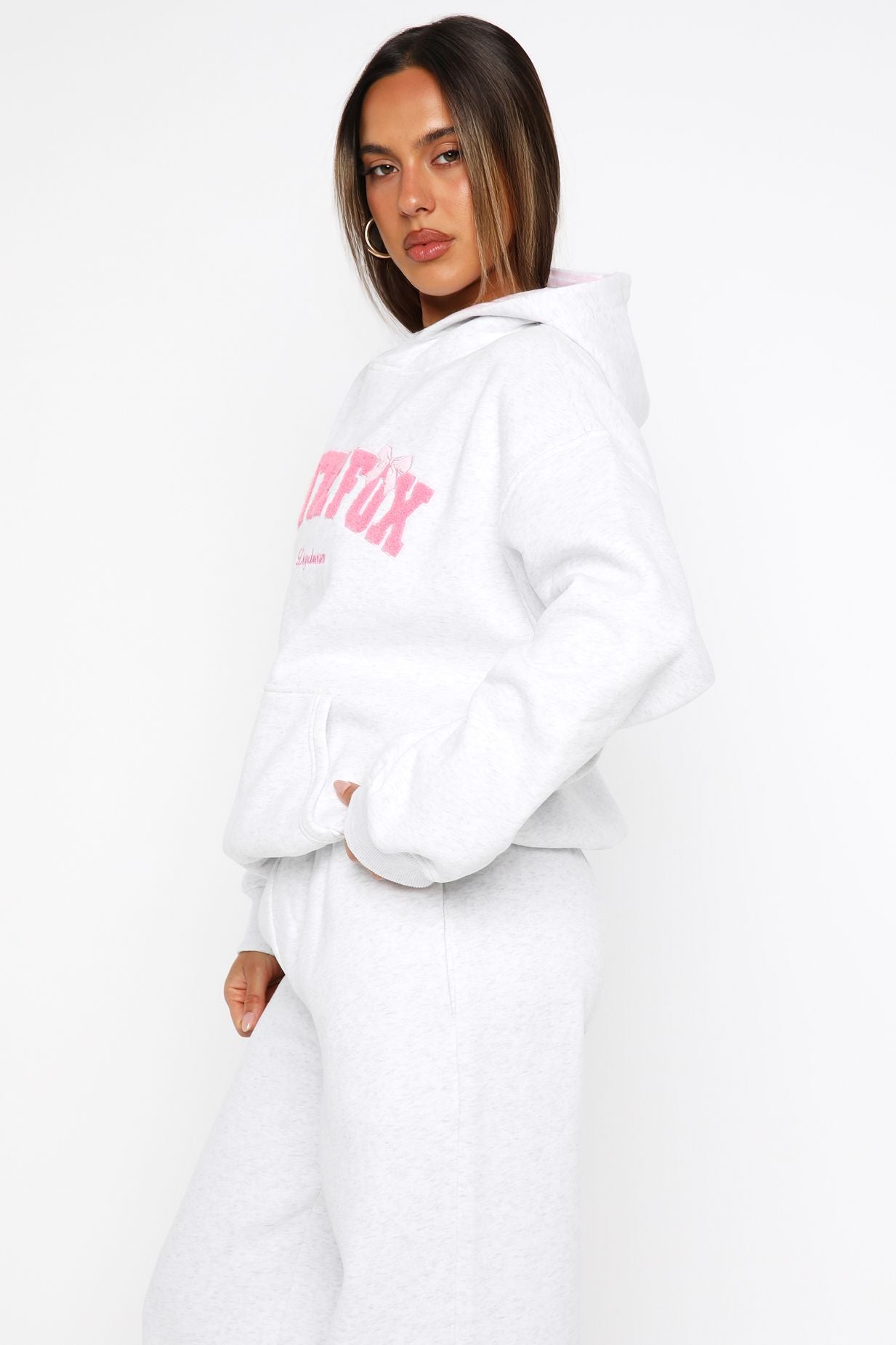 Daydreamers Madeline Oversized Hoodie Grey Marle | White Fox Boutique