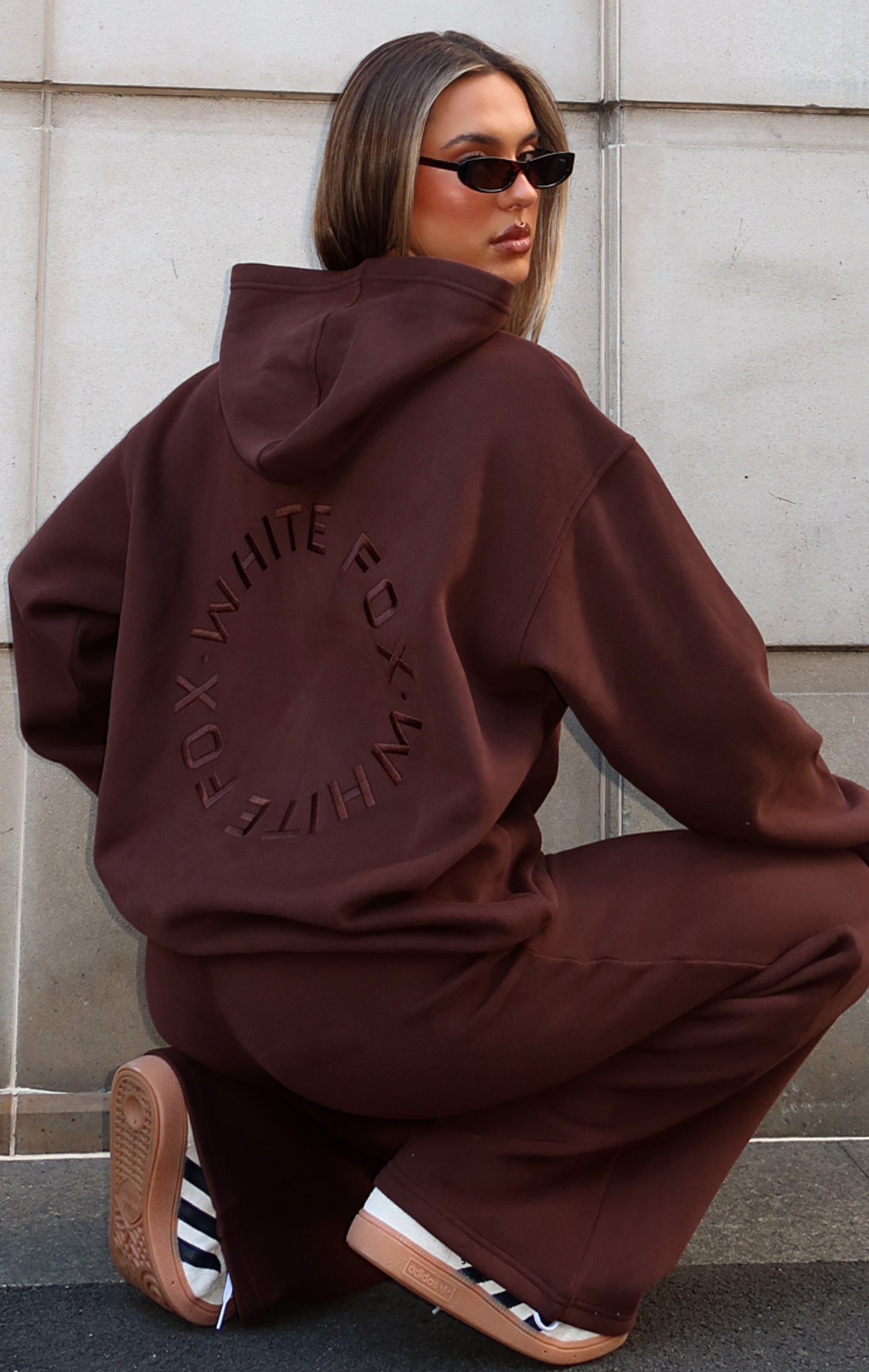 Stay Lifted Oversized Hoodie Bitter Chocolate | White Fox Boutique