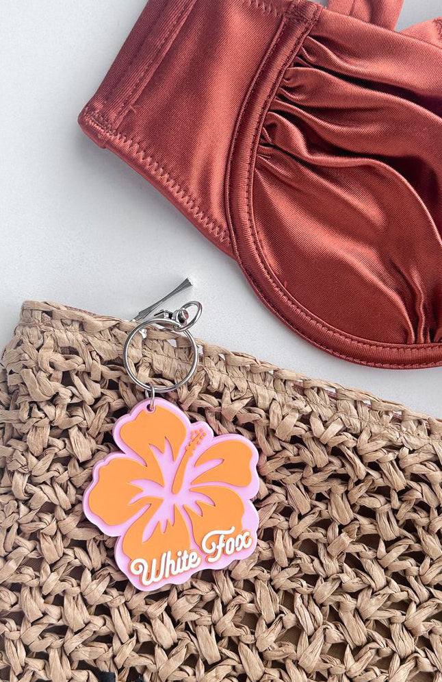 Meet Me On Vacation Keychain Pink/Orange | White Fox Boutique