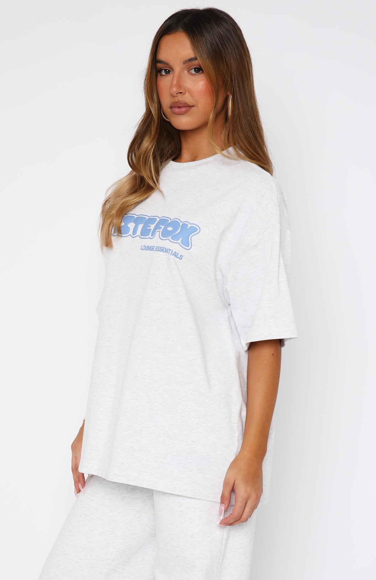 Give It A Try Oversized Tee Grey Marle | White Fox Boutique