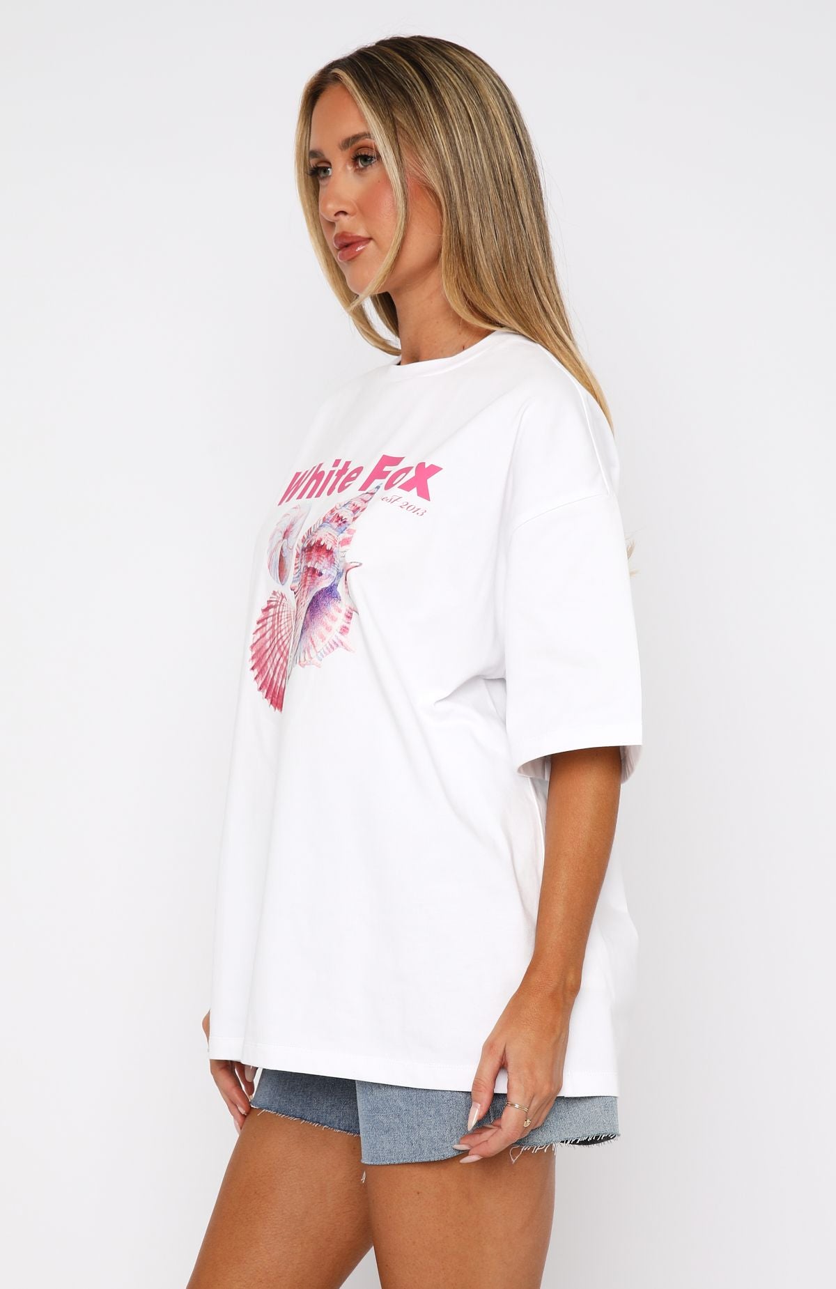 Hear The Ocean Oversized Tee White | White Fox Boutique