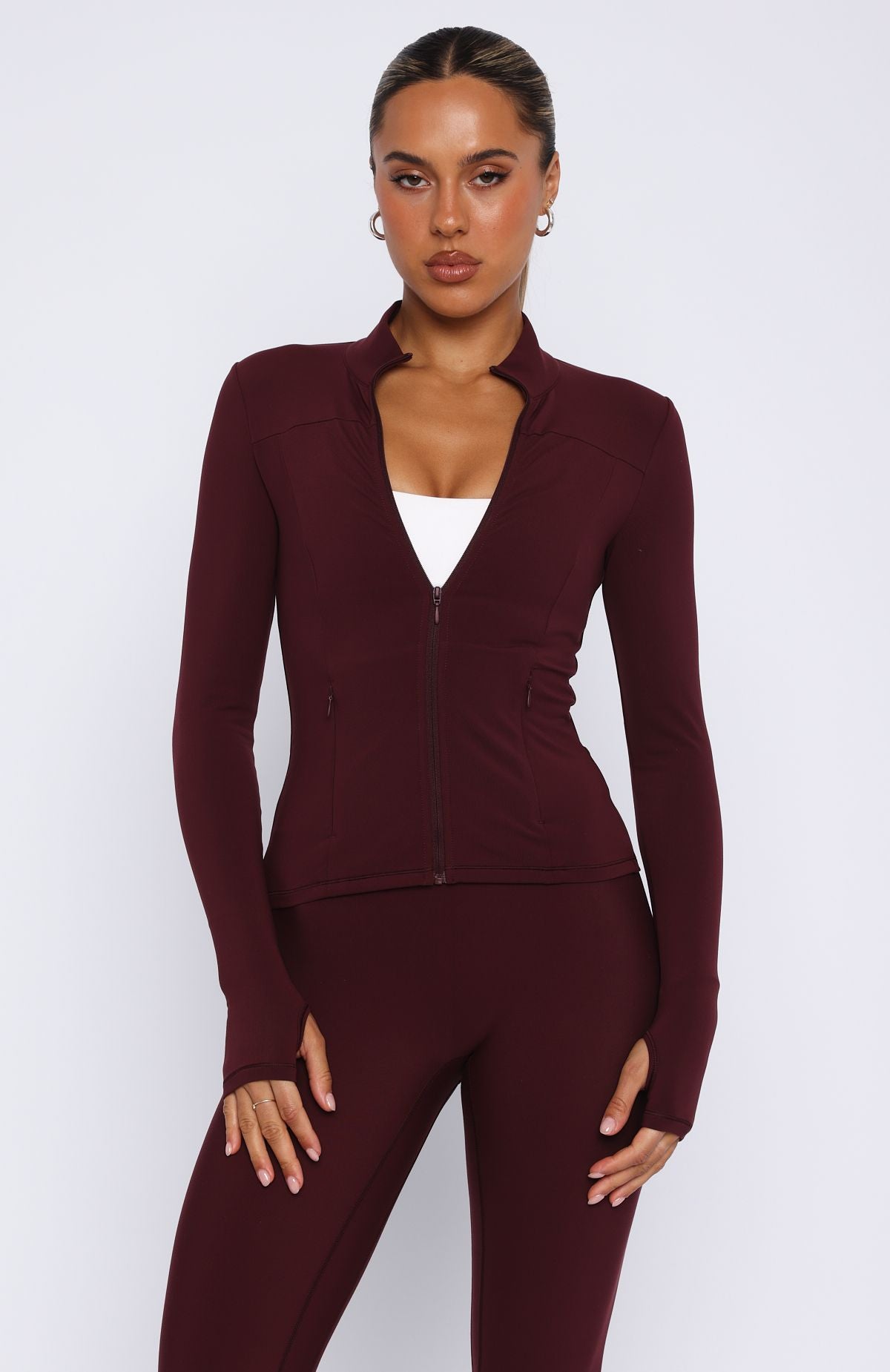 Race To You Jacket Merlot | White Fox Boutique