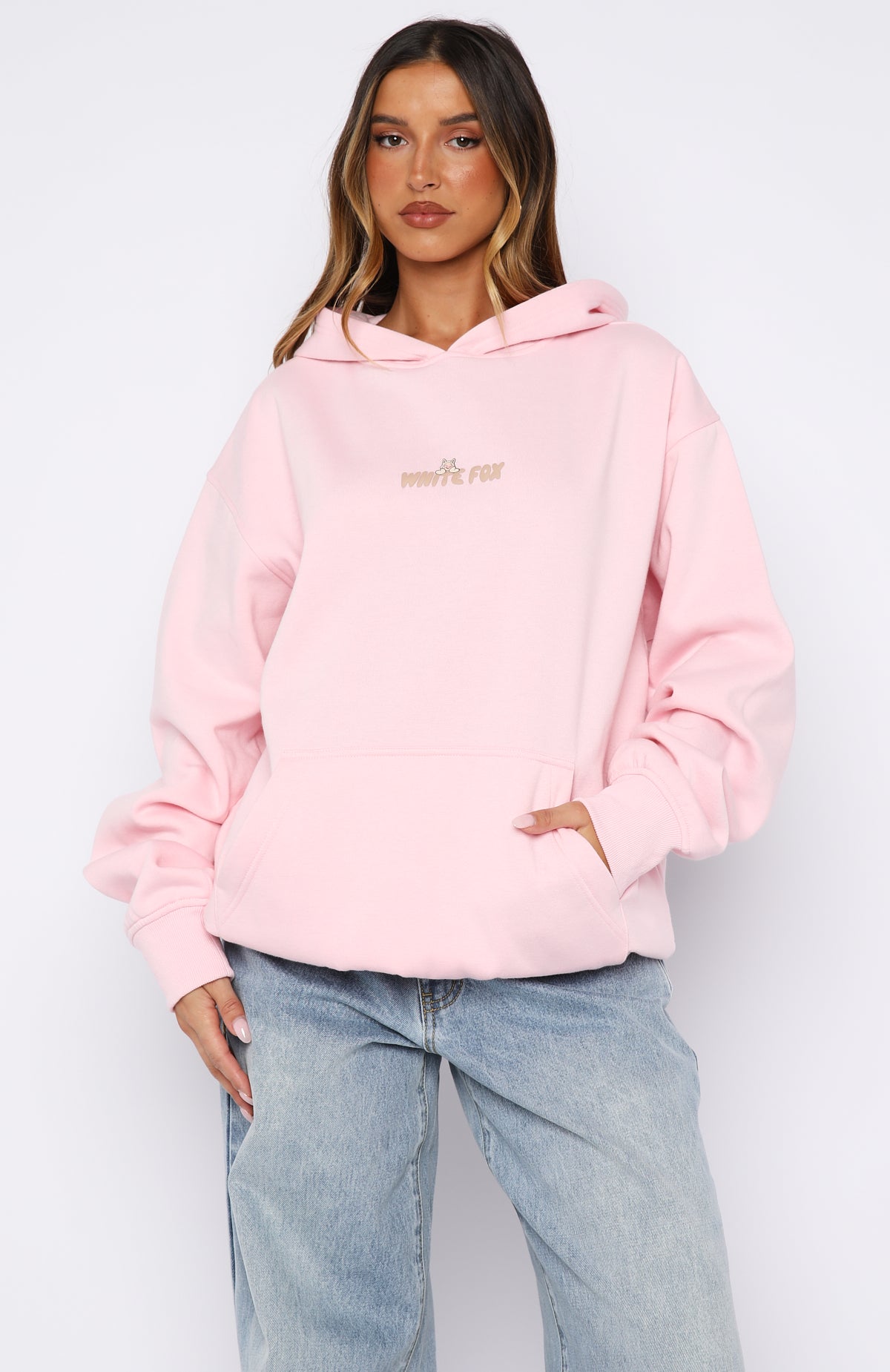 Bubbles & Foxy Friends Oversized Hoodie Marshmallow | White Fox Boutique