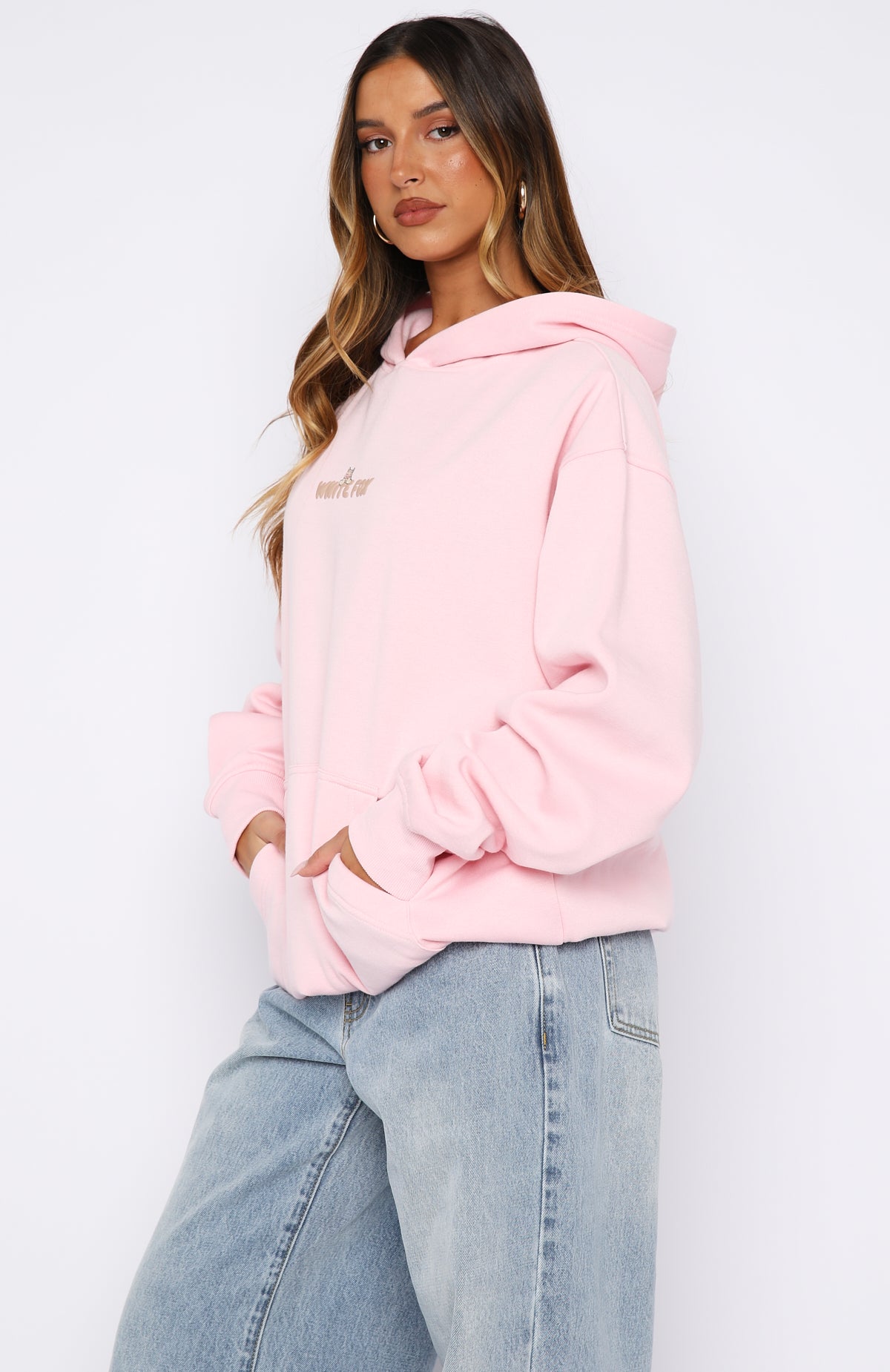 Bubbles & Foxy Friends Oversized Hoodie Marshmallow | White Fox Boutique