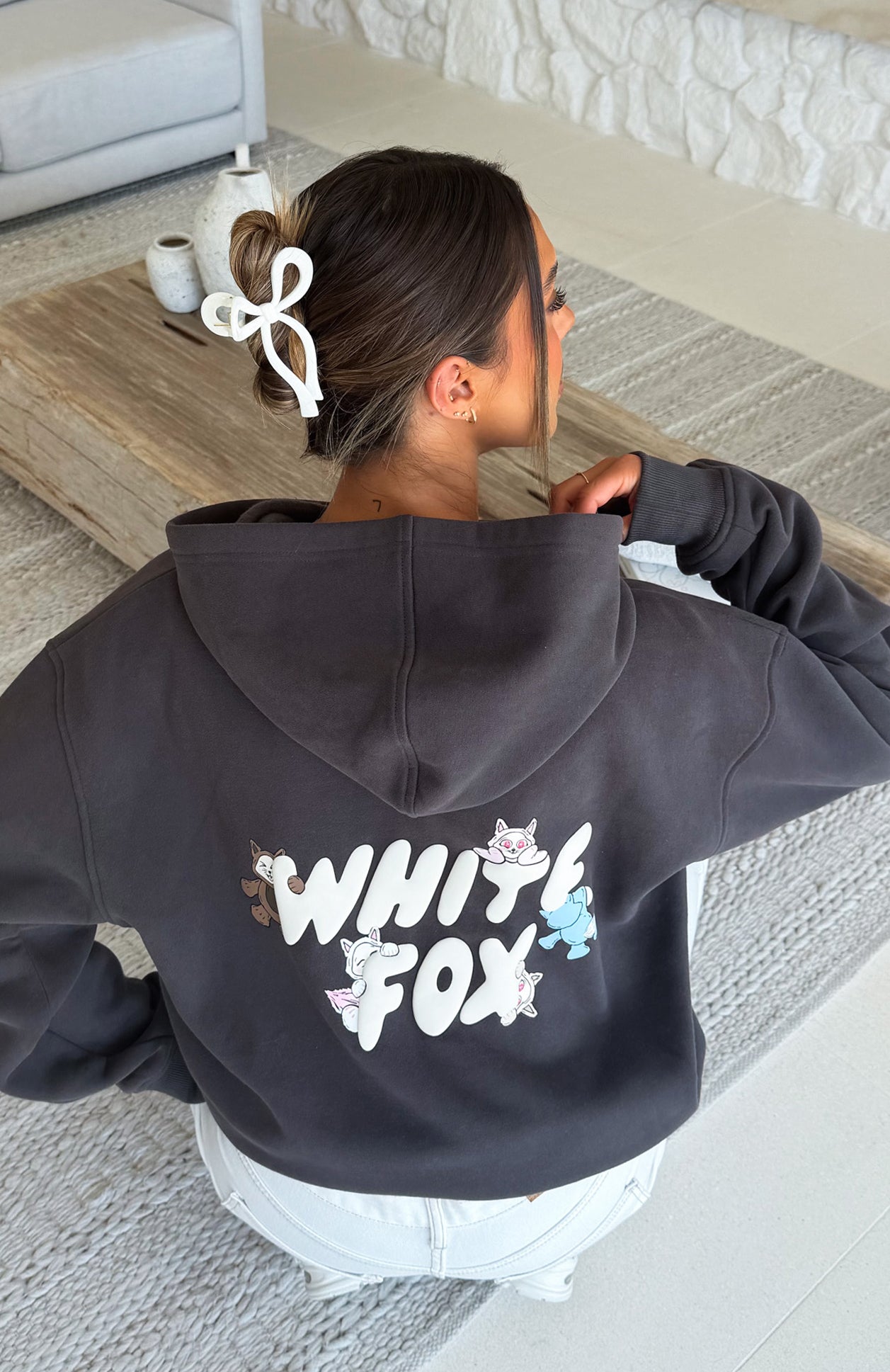 Bubbles & Foxy Friends Oversized Hoodie Bubbles | White Fox Boutique