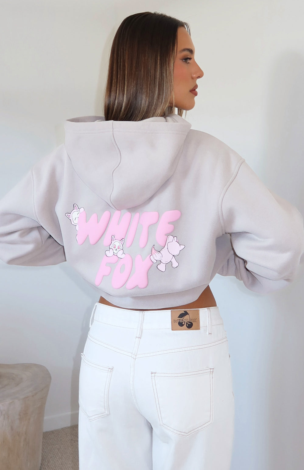 Bubbles & Foxy Friends Oversized Hoodie Shortcake | White Fox Boutique