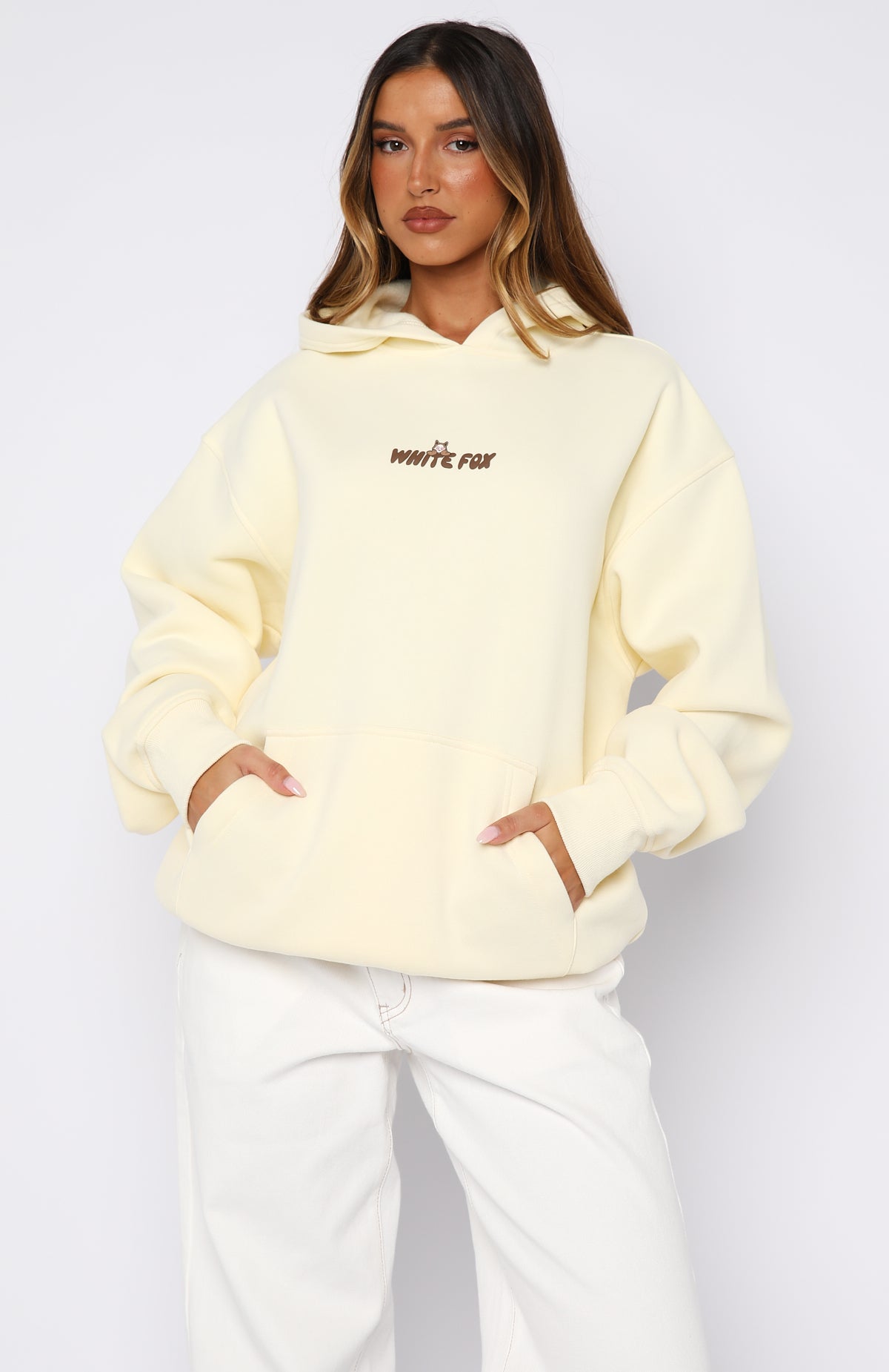 Bubbles & Foxy Friends Oversized Hoodie Pudding | White Fox Boutique