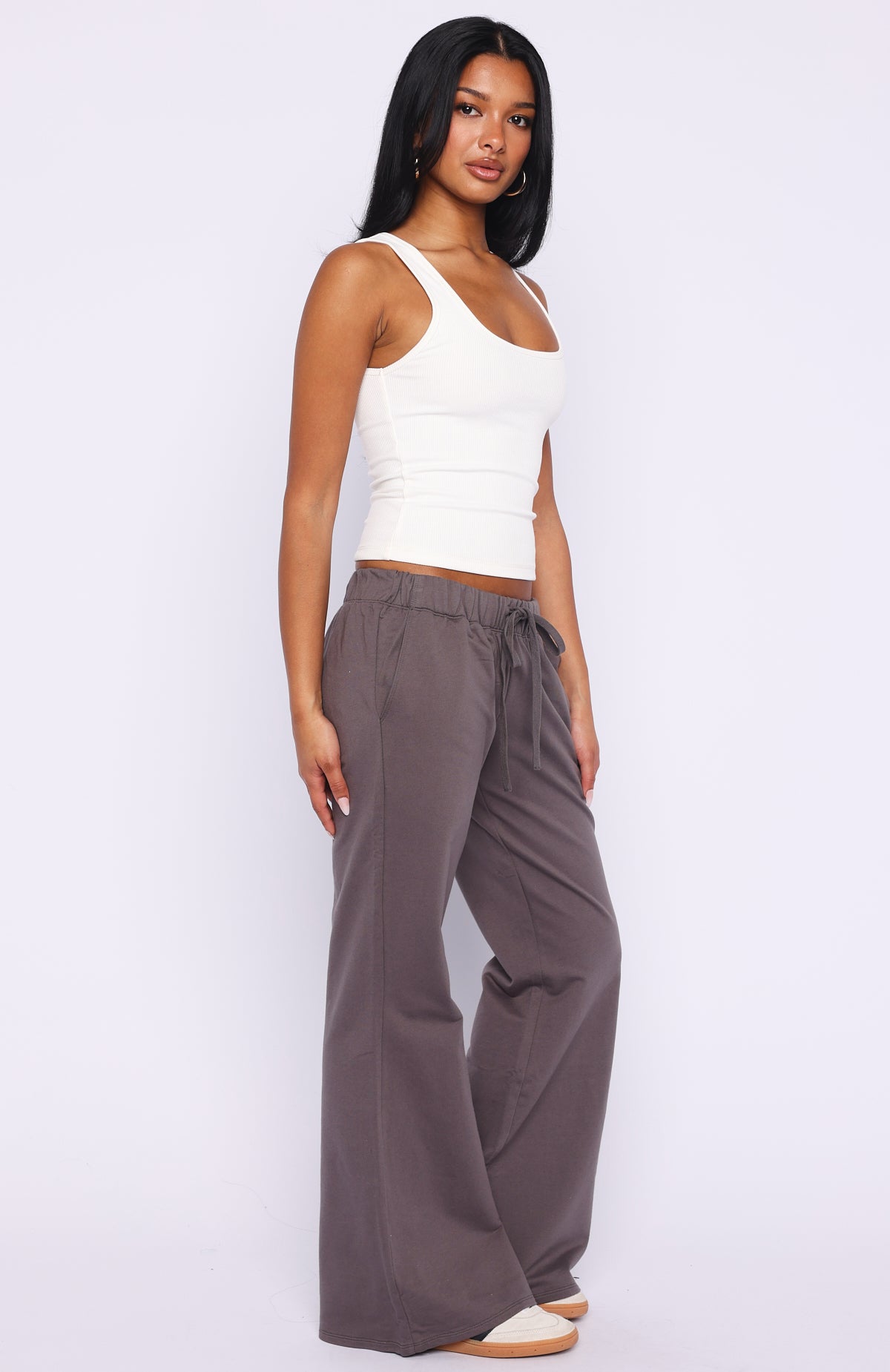 Flicker Of Hope Pants Charcoal | White Fox Boutique