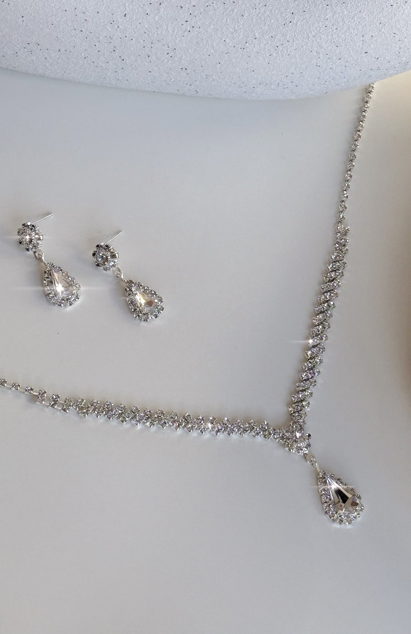 Jed Earrings & Necklace Set Silver | White Fox Boutique