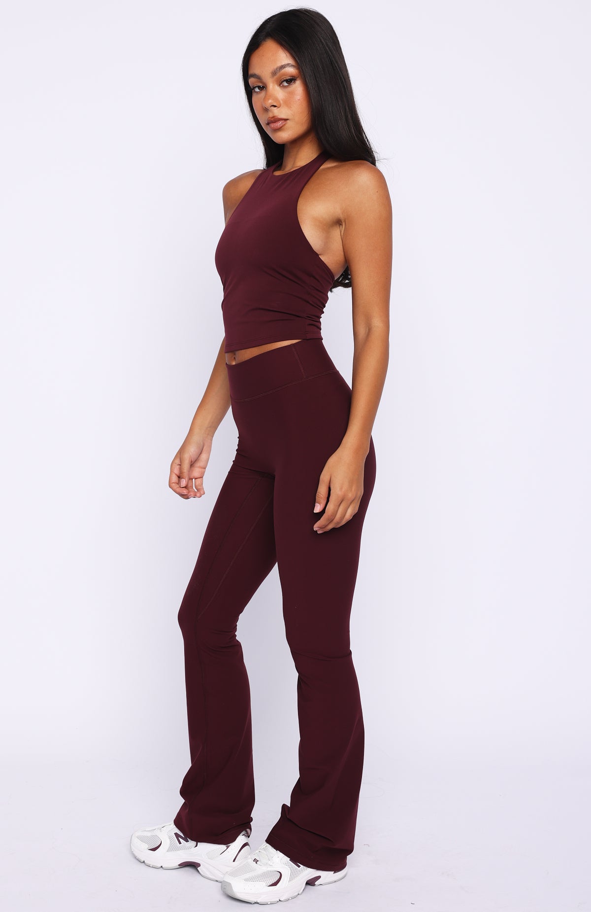 Movement Flare Leggings Merlot | White Fox Boutique