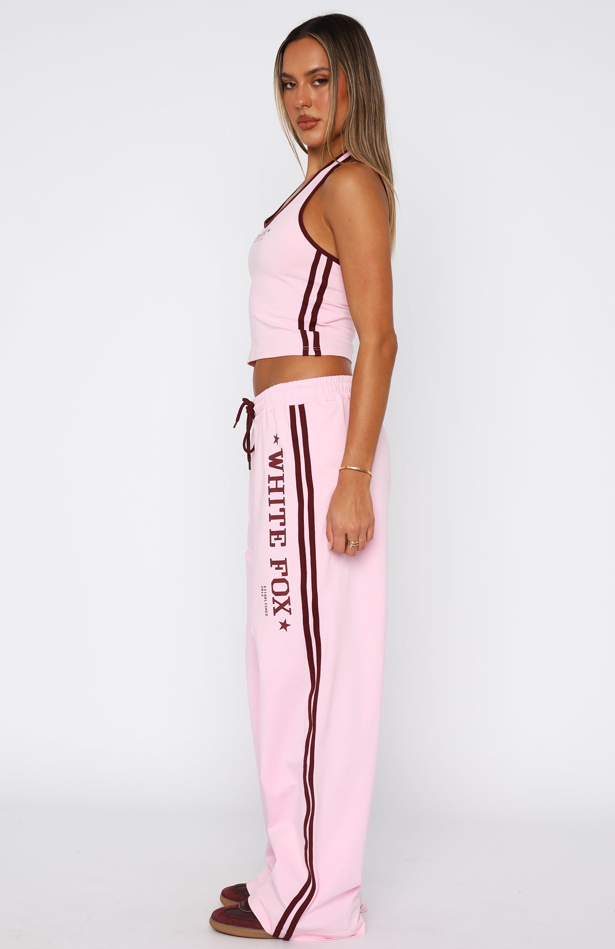 Star Of The Night Track Pants Pink | White Fox Boutique