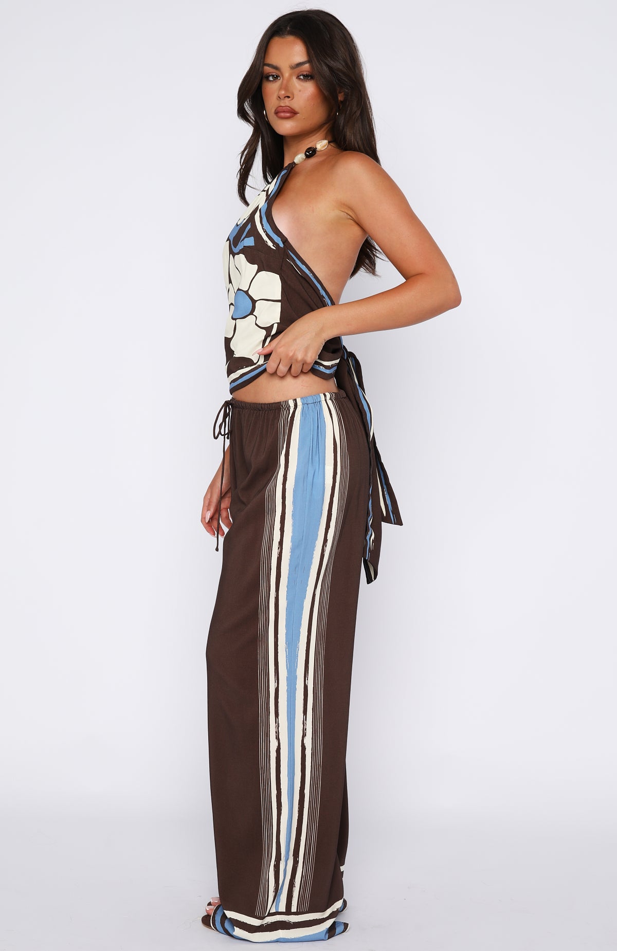 Tropic Muse Pants Cocoa Symphony | White Fox Boutique