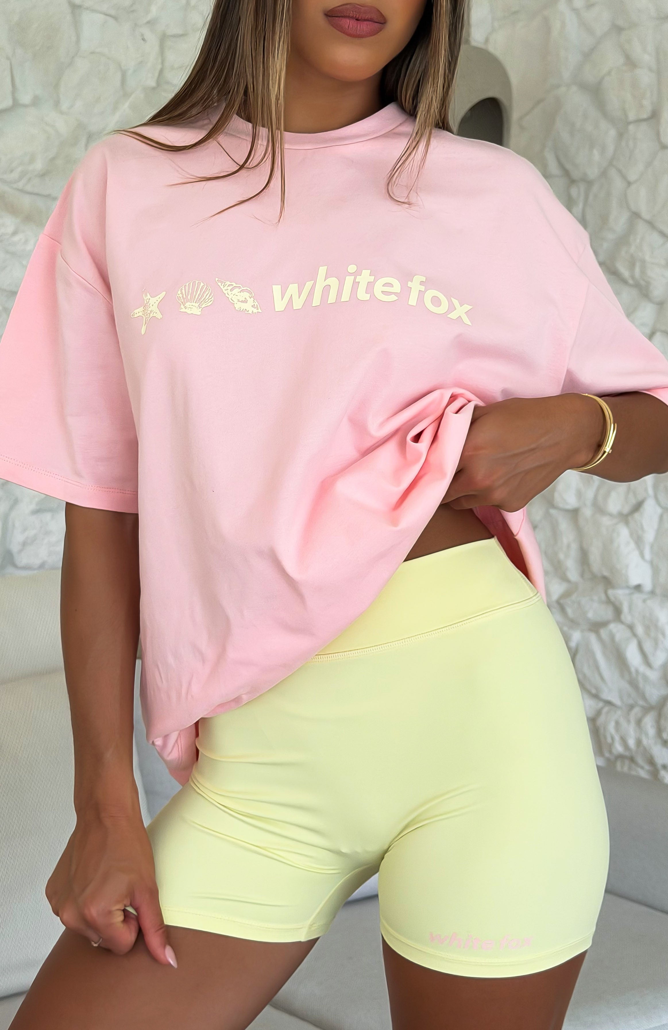 Tropic Rush Bike Shorts Lemon | White Fox Boutique